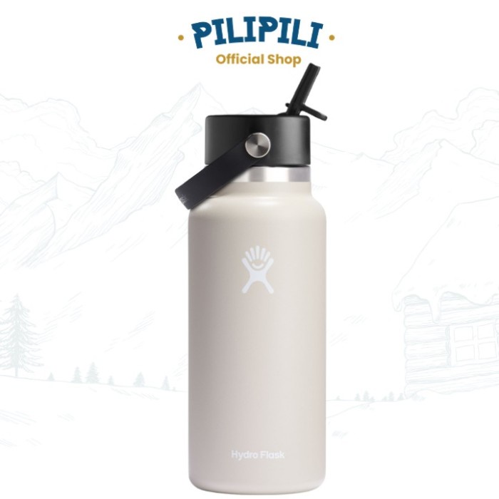Jual Botol Hydro Flask Wide Mouth Flex Straw 32 oz / 946 ml Oat ...
