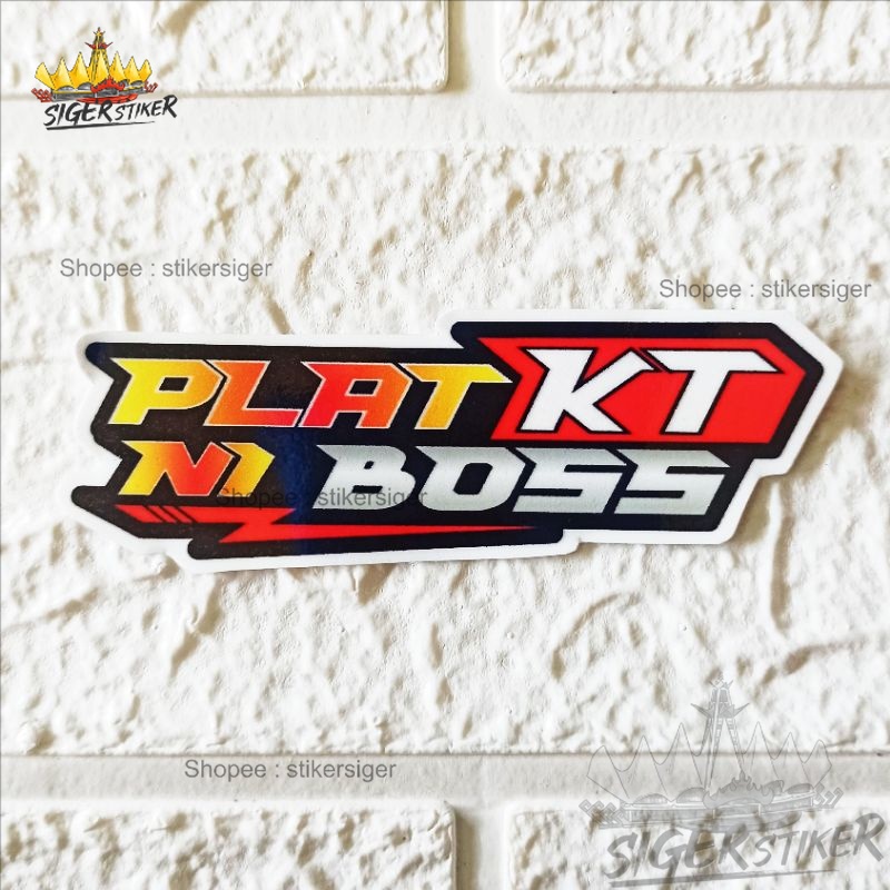Jual STIKER PLAT KT NI BOSS | Shopee Indonesia
