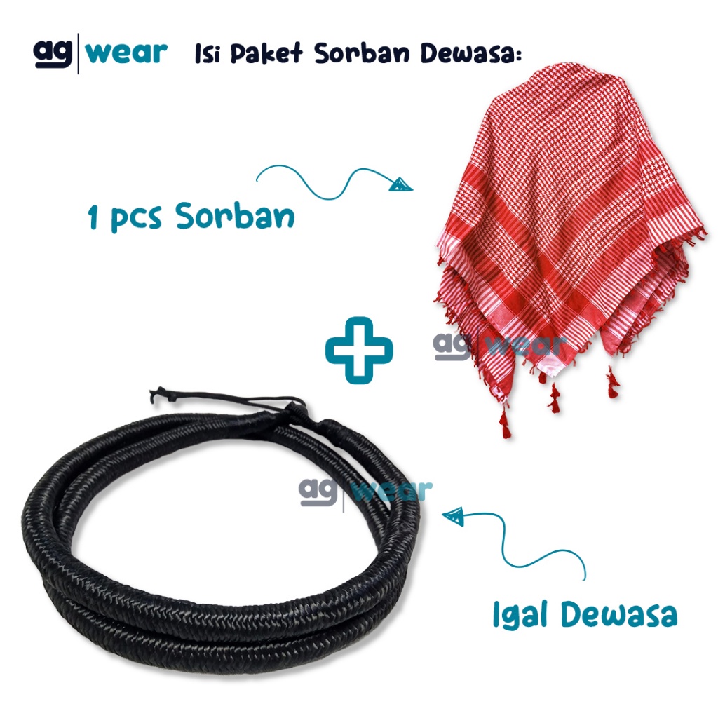 Jual Igal Sorban Arab Dewasa - Ikat Sorban - Igal Arab - Igal - Ikat ...