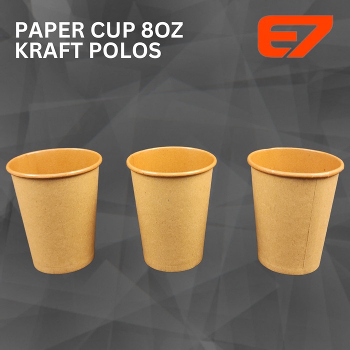 Jual Paper Cup 8oz Kraft Polos - Hot Cup, Gelas Kertas Kraft, Gelas Kopi (isi 50pcs) | Shopee ...