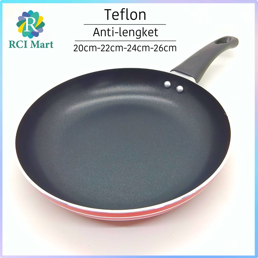 Jual Panci Teflon 20-26cm Anti Lengket Non Stick Fry Pan Wajan - RCI ...