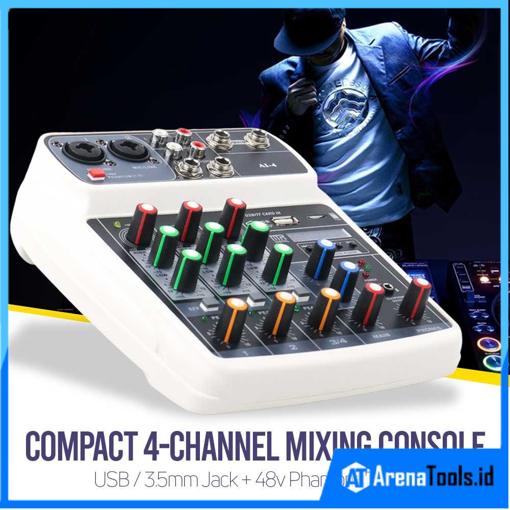 Jual Muslady Compact Mixing Console Mixer 4 Channel Phantom 48V - AI-4 | Shopee Indonesia