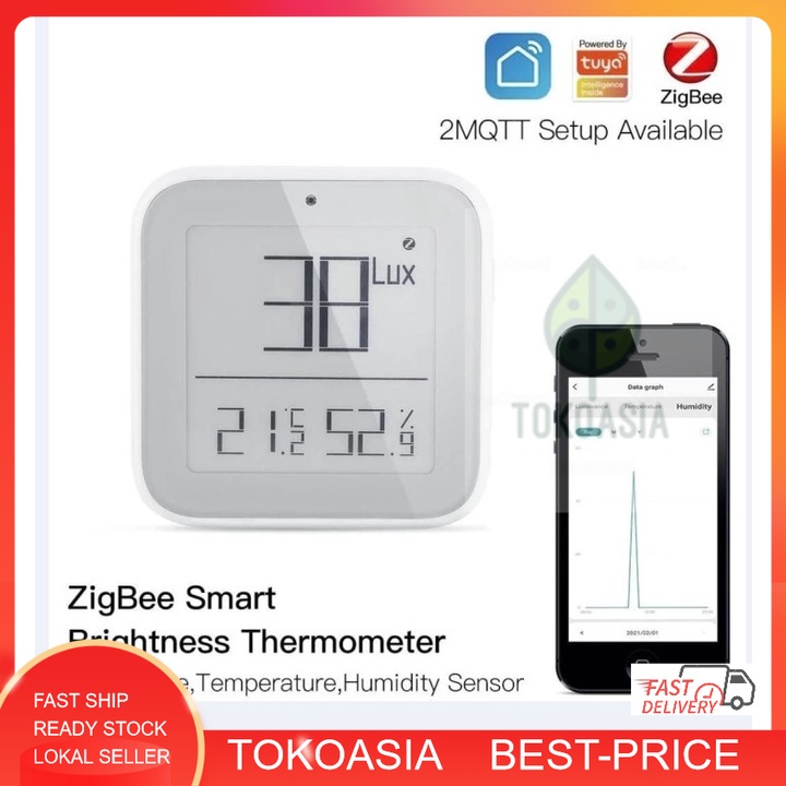 Jual (ZIGBEE) (TUYA) Smart Thermometer - Real-time Temperature Humidity ...