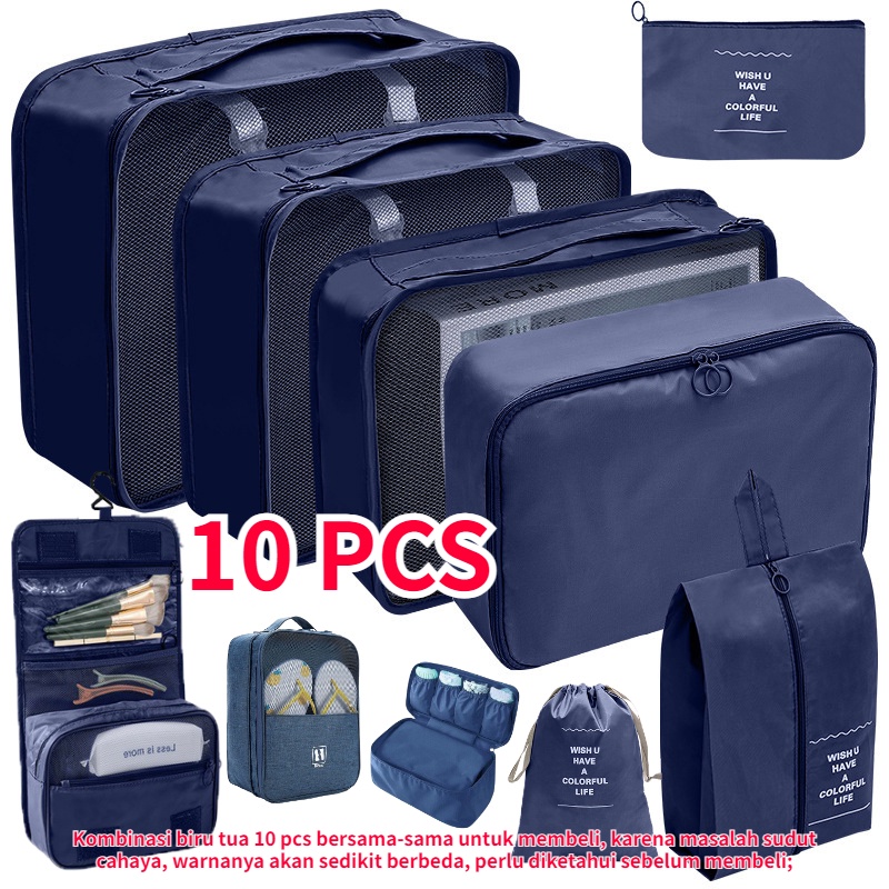 Jual 9 Bag in 1 Travel Bag Set /9PCS Travel Luggage Organizer Packing ...