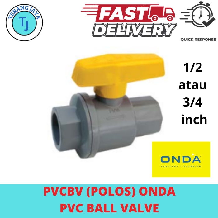 Jual STOPKRAN ONDA PVC BALL VALVE PVCBV - 1/2" 3/4" | Shopee Indonesia