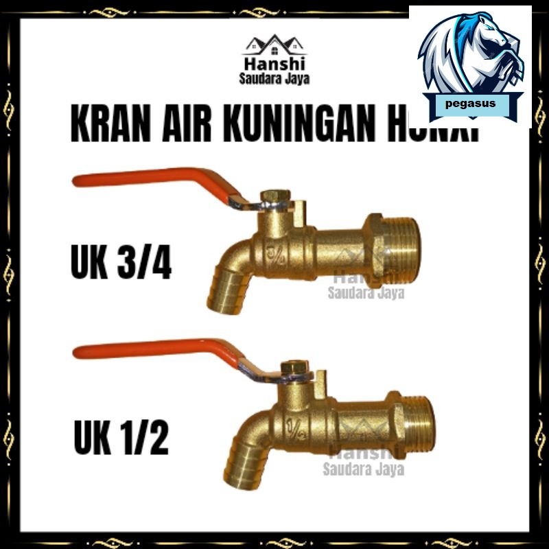 Jual pegasus Kran Air Tembok Kuningan 1/2 3/4 Inch Merk Honxi indonesia ...