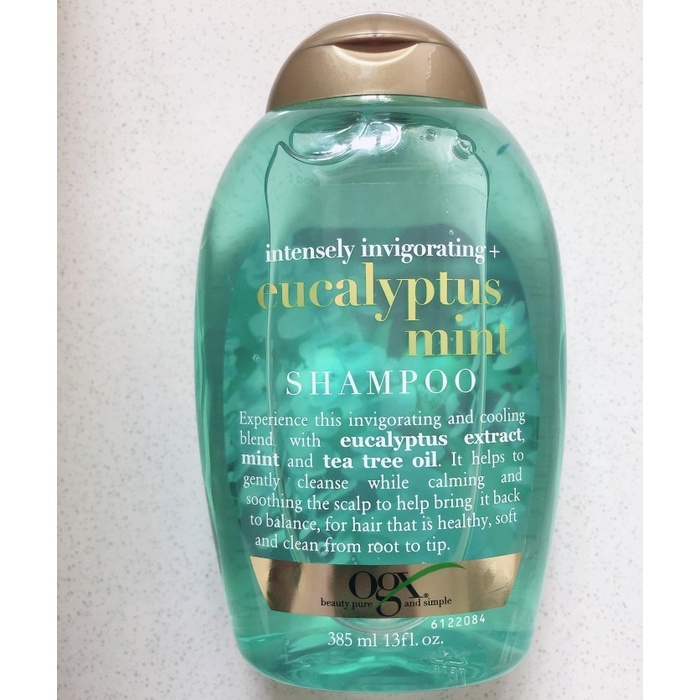 Jual OGX Intensely invigorating Eucalyptus Mint Shampoo 385ml | Shopee ...