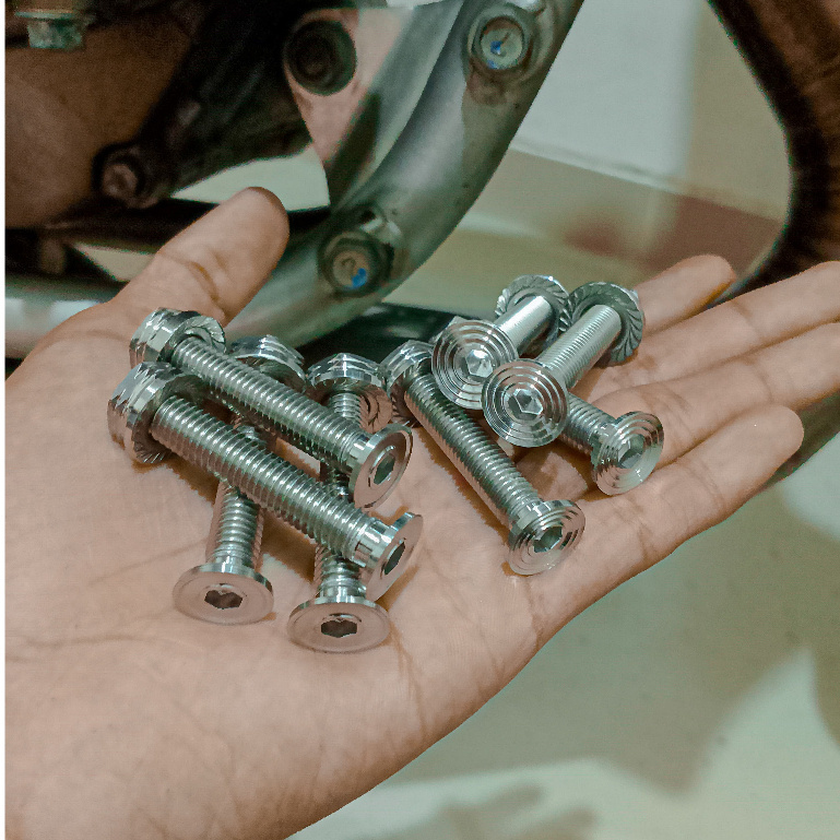 Jual Baut L Stainles SLIM SPIRAL Baut Dudukan Mesin Rangka Ke Breket Mesin Bawah Ninja R Dan ...