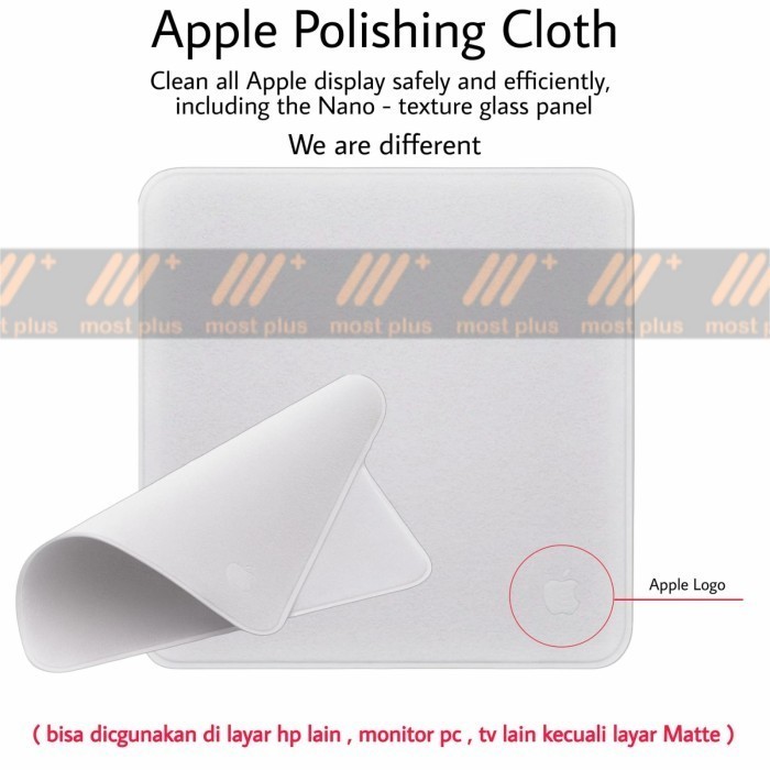 Jual APPLE POLISHING CLOTH OEM / kain lap hp,monitor pc,tv apple oem ...