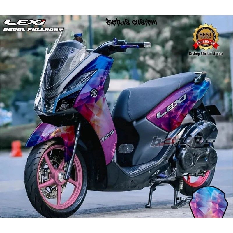 Jual decal sticker Lexi 2 motif abstrak blink dan gradasi full body ...