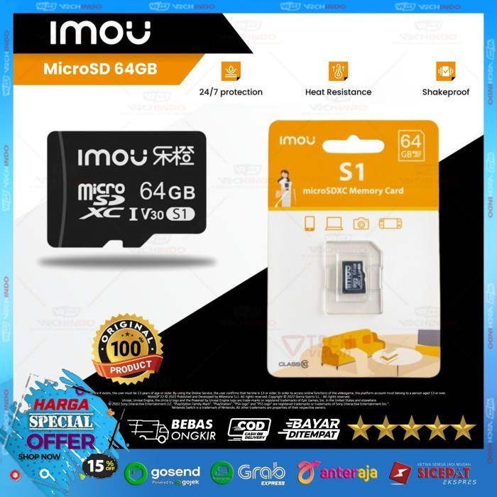 Jual CCTV Micro SD Class 10 IMOU 32GB / 64GB | Memory Card MicroSD Original Garansi Resmi Camera ...