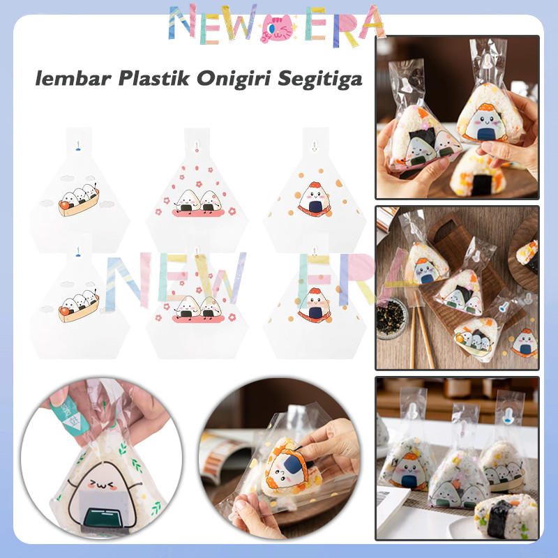 Jual Lembar Plastik Onigiri Segitiga / Pembungkusan Nasi Onigiri Sushi ...