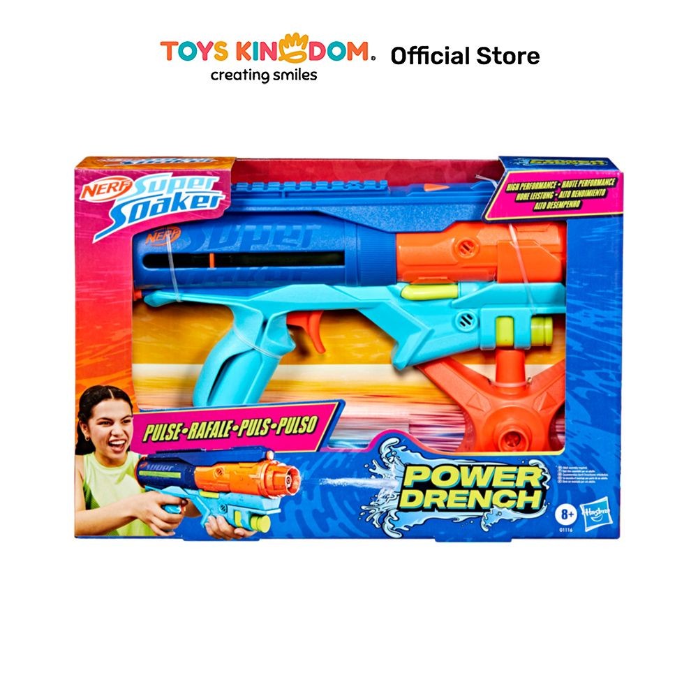 Jual Toys Kingdom Nerf Water Gun Super Soaker Power Drench - Biru ...