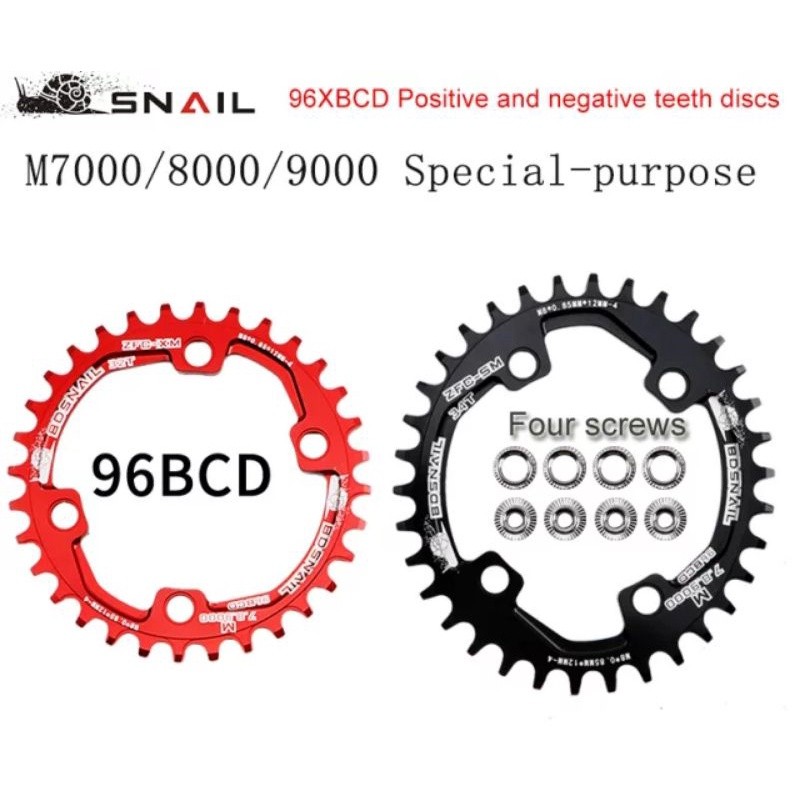 Jual SNAIL Chainring Asimetris Premium Narrow Wide 32T 34T 36T 38T BCD 96 Asimetris, Upgrade ke ...