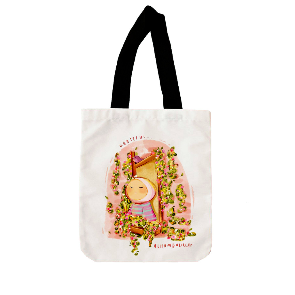 Jual Totebag Kanvas MUSLIM GIRL - Tote Bag Kombinasi Gambar Wanita ...