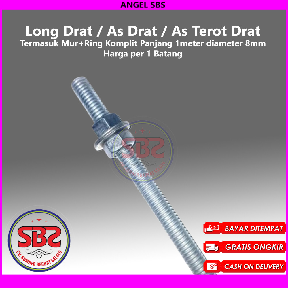 Jual TEROT - Long Drat / As Drat / As Terot Drat + Mur + Ring Komplit ...