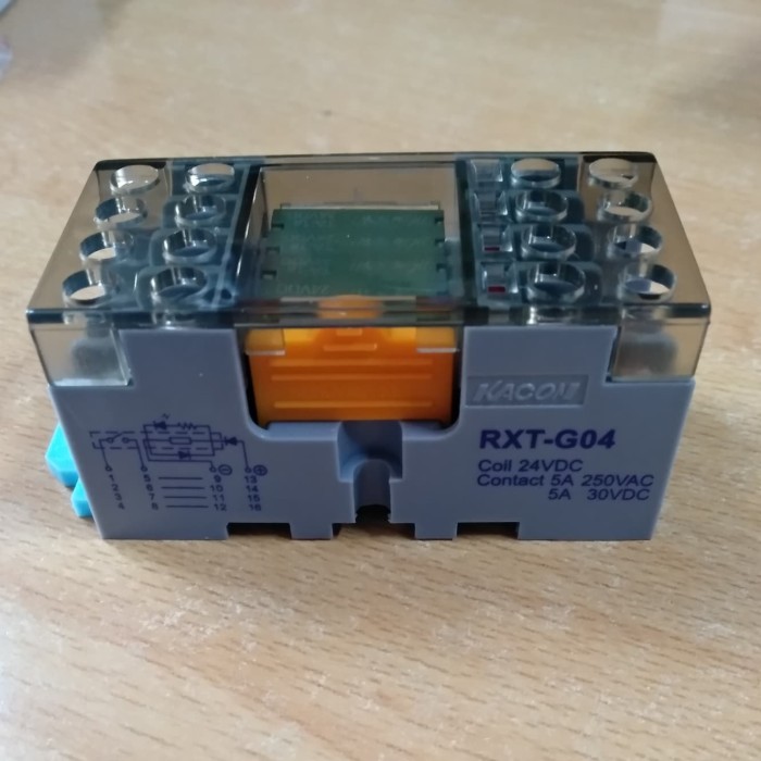 Jual JP5822 relay terminal 4 group channel RXT G04 RXTG 04 Kacon 24V DC ...