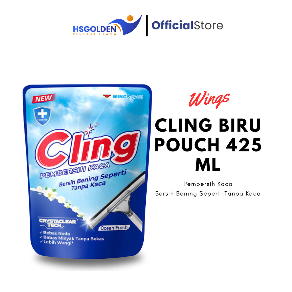 Jual Cling Cairan Pembersih Kaca Ocean Fresh Refill 400 ml | Shopee ...
