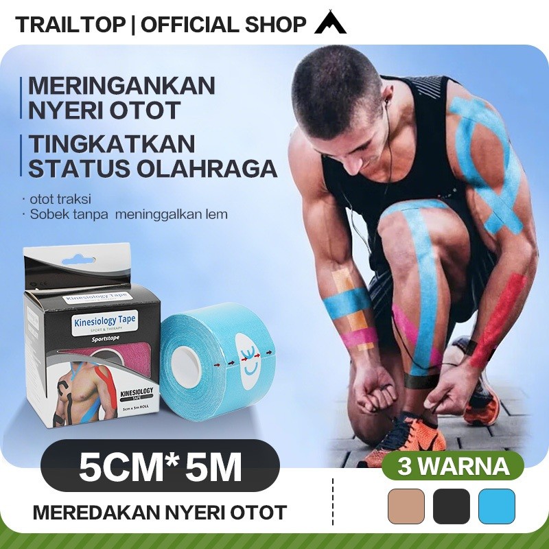 Jual Anandastore Kinesio Tape 5cm x 5m Kinesiology Tape Pelindung Otot Tapping Wrist Olahraga ...