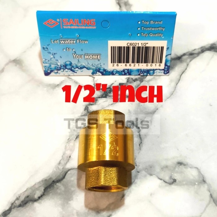 Jual Tusen klep 1/2" Kuningan Spring Lift Check Valve 1/2 inch ONDA ...