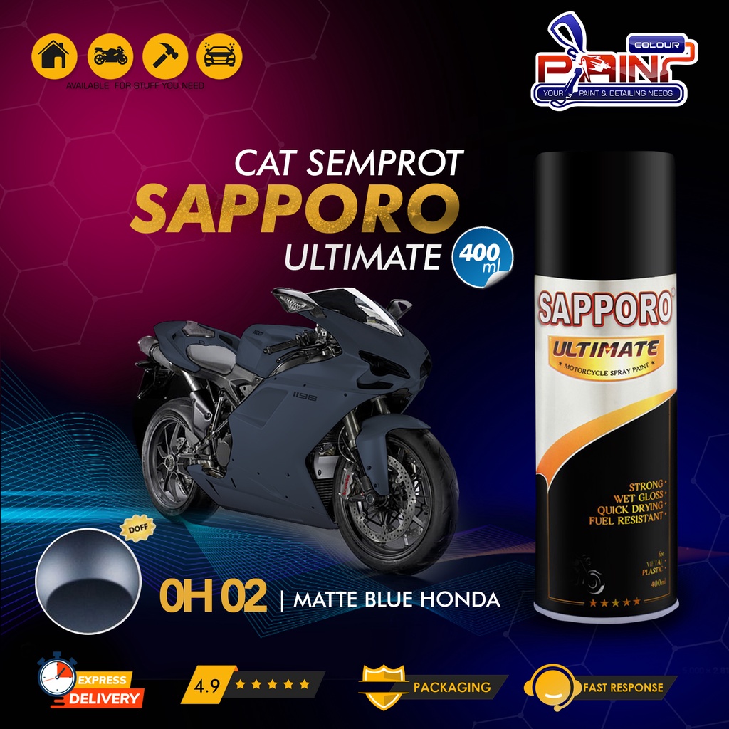 Jual SAPPORO ULTIMATE Colour Cat Semprot OH03 MATTE BLUE HONDA 400cc ...