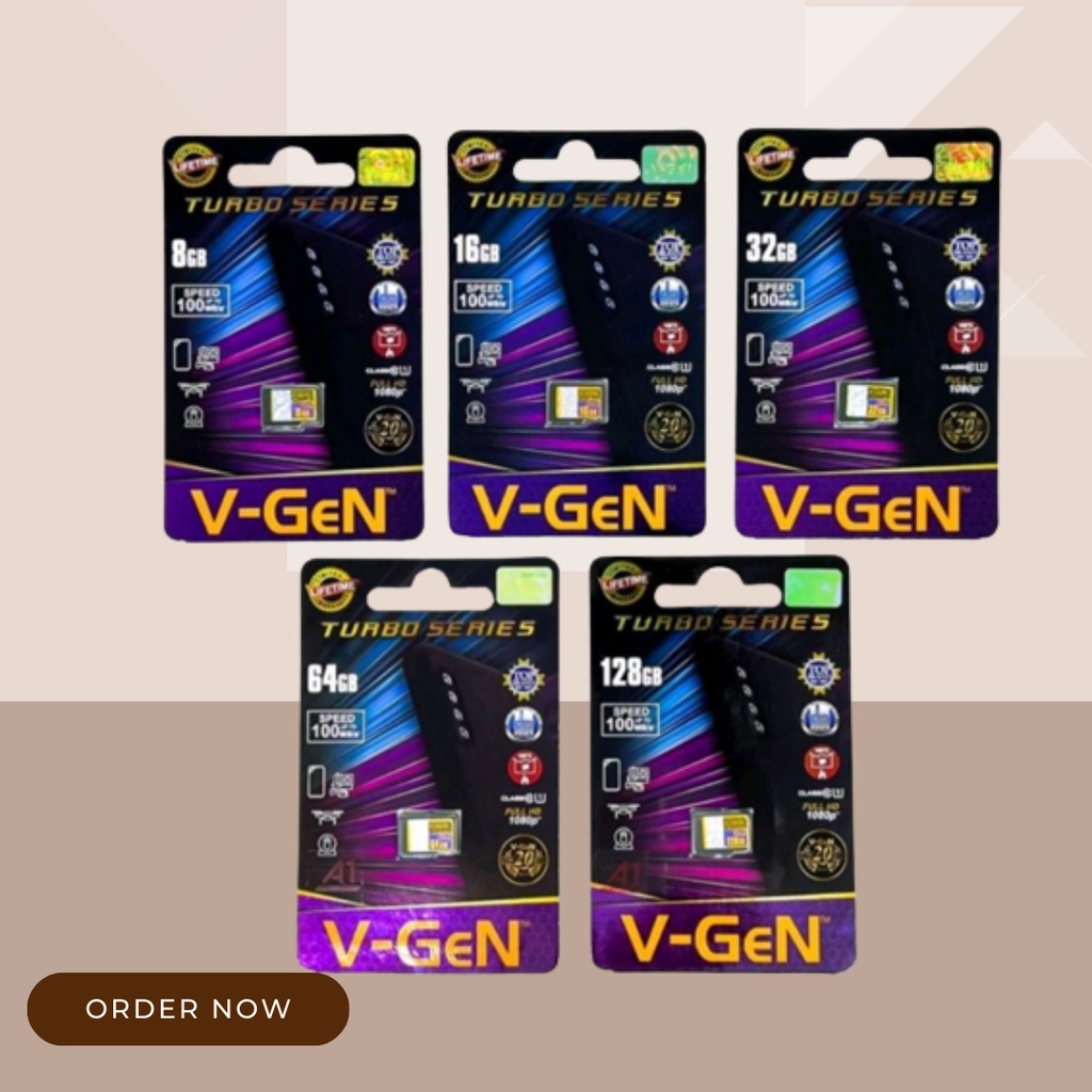 Jual Micro SD V-GeN Memory Card Turbo Class 10 / 8GB / 16GB / 32GB ...