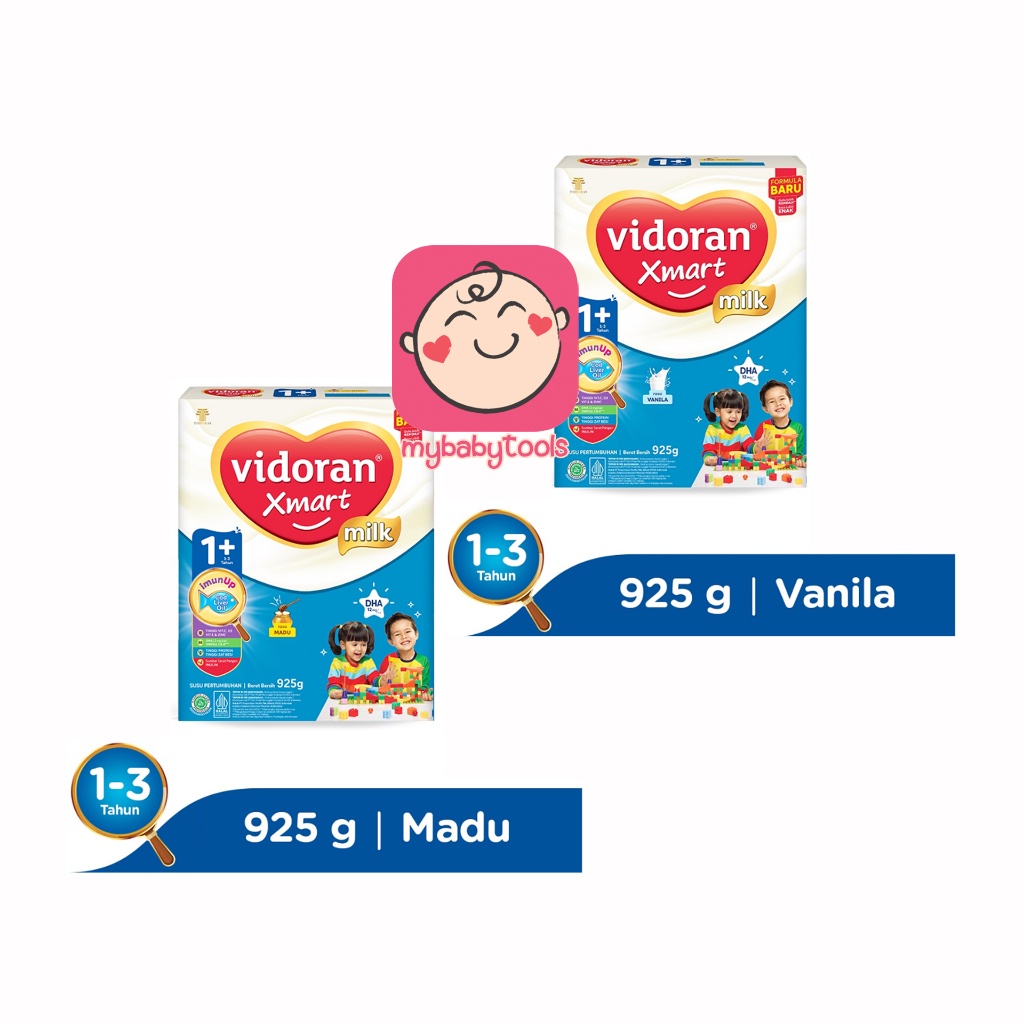 Jual VIDORAN XMART 1+ 3+ IMUNUP VANILA MADU 925gr SUSU FORMULA | Shopee ...