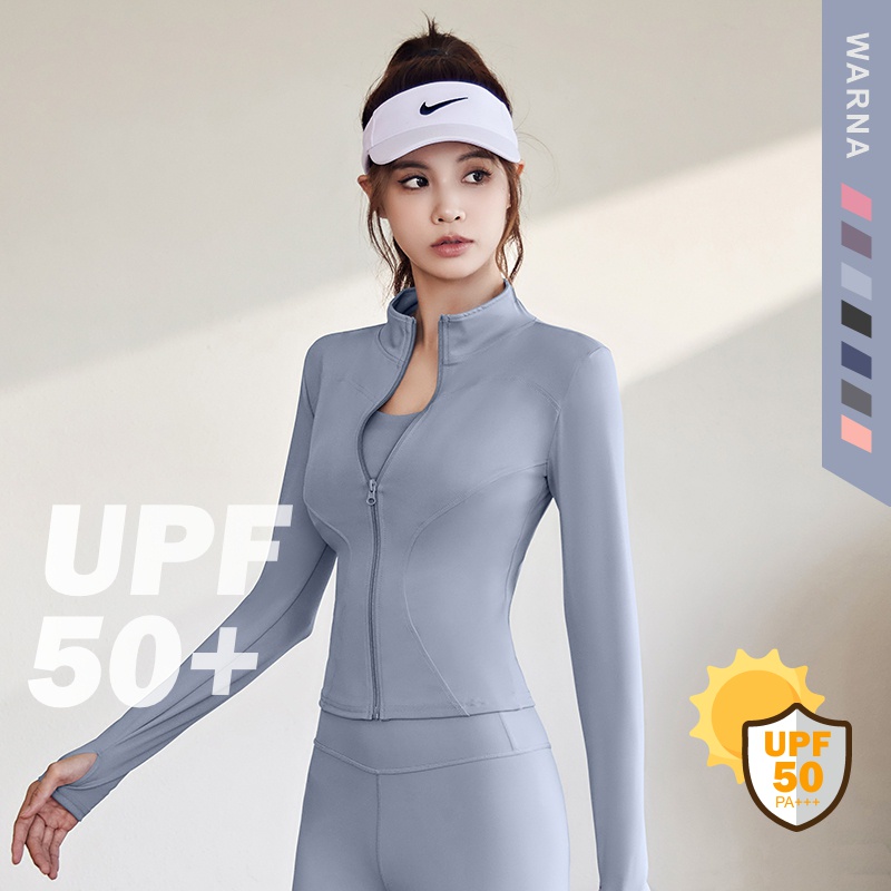 Jual YOUMI Jaket Lengan Panjang utk Yoga Fitnes Gym UPF 50+/Anti UV | Shopee Indonesia