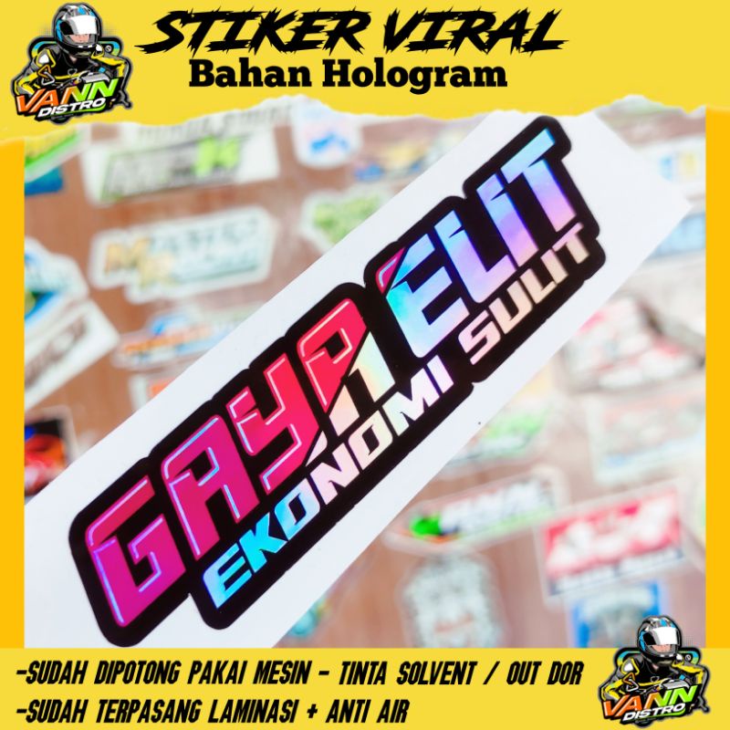 Jual stiker gaya elit ekonomi sulit HOLOGRAM | Shopee Indonesia