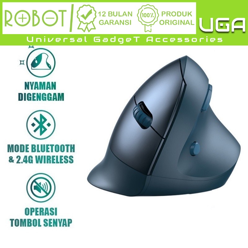 Jual Mouse Robot Guru Master 1 Mouse Vertical Ergonomic Bluetooth ...