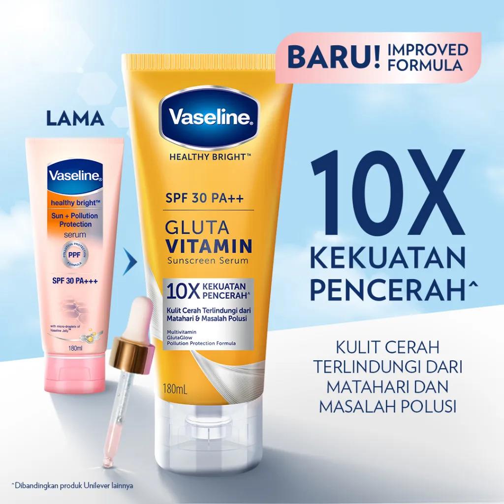 Jual LIVI - Vaseline Gluta Vitamin Sunscreen Serum SPF 30 PA++ 180ml | Shopee Indonesia