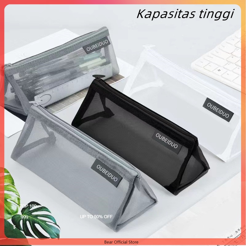 Jual Tempat Pensil Jaring Gaya Korea/Kotak Pensil Jaring Kapasitas ...