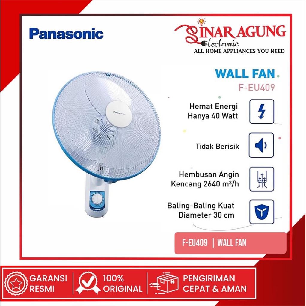 Jual [COD] KIPAS DINDING PANASONIC FEU409 / FEU-409 / FEU409 BIRU (WALL ...