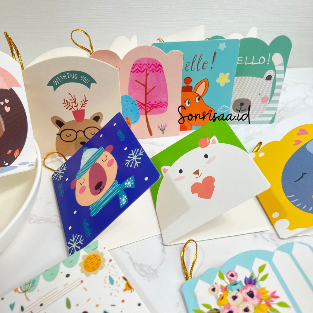 Jual Kartu Ucapan Karakter Ulang Tahun / Greeting Card Motif Lucu ...