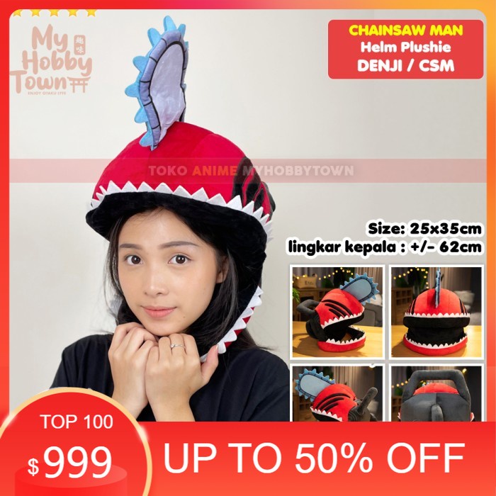 Jual AKSESORIS COSPLAY/ Helm Kepala Topeng Anime Chainsaw Man Denji ...