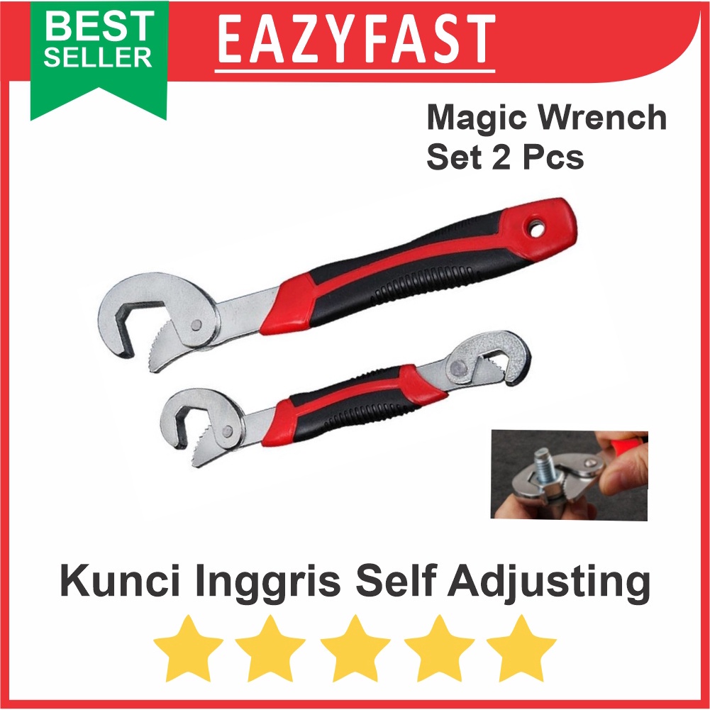 Jual Kunci Inggris Ring Pas Multifungsi Self Adjusting Magic Wrench Set ...