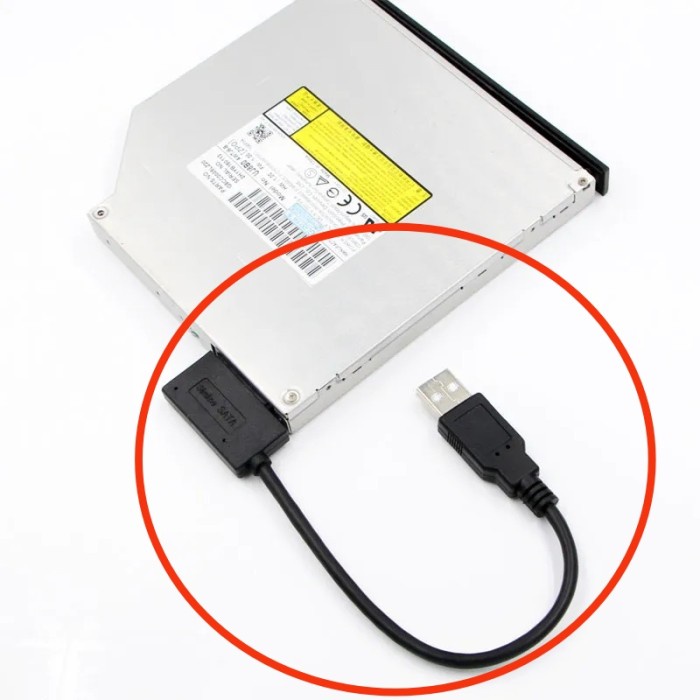 Jual Kabel Eksternal USB To SATA 13Pin7+6 Laptop DVD CD ROM Adapter ...