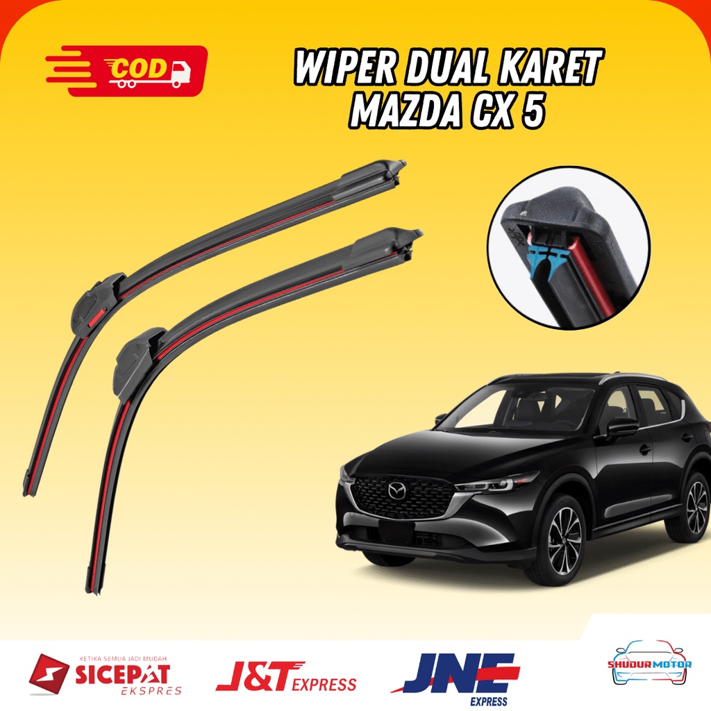 Jual Wiper Dual Blade - Mazda CX-5 - Wiper 2 Lapis Karet Frameless ...