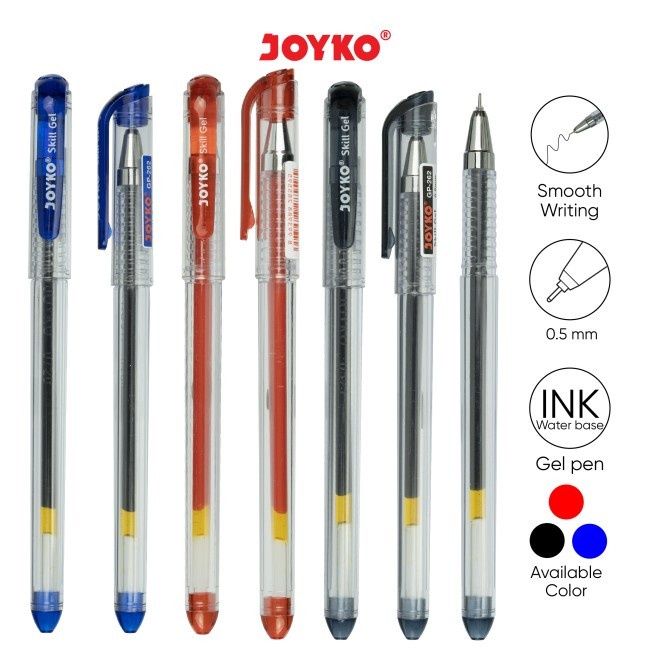 Jual 12 Pcs - Gel Pen / Pulpen / Pena Joyko GP-262 / Skill Gel/ 0.5 mm | Shopee Indonesia