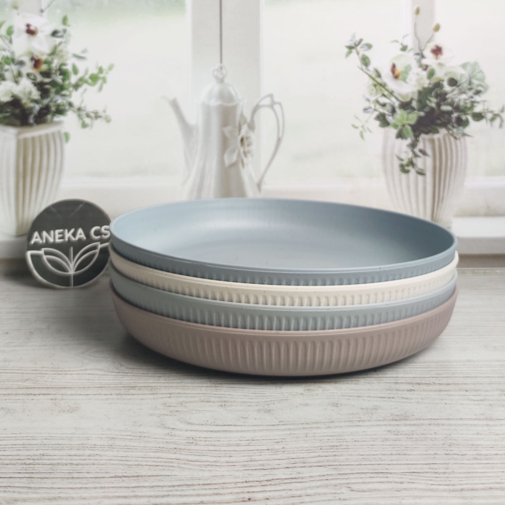 Jual Piring Makan Plastik 22 cm Jerami Gandum Wheat Straw - TW001 ...