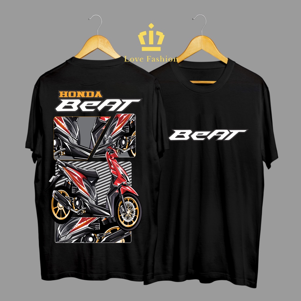 Jual Kaos Tshirt Baju Distro Motor Honda Beat Skuter Matic Merah Premium Terbaru | Shopee Indonesia