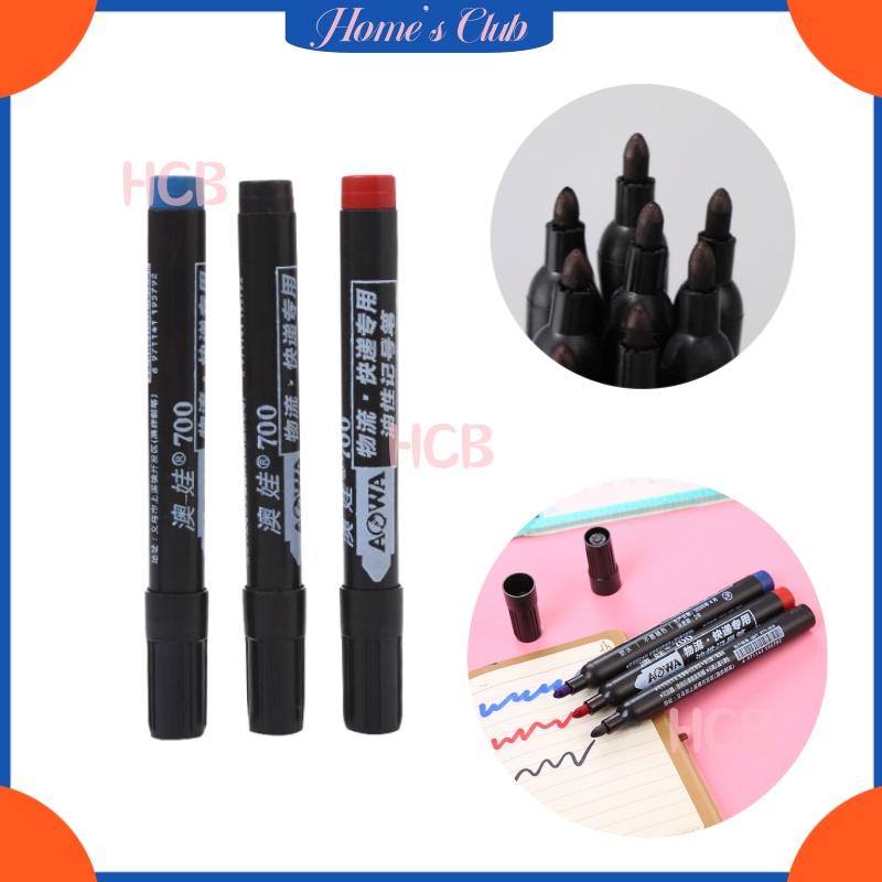 Jual HCB 11PCS Spidol Permanent Marker Permanen Tahan Air / Hitam Biru ...