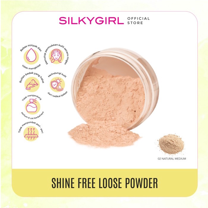 Jual New Product SILKYGIRL Pink Shine Free Loose Powder 02 Natural ...