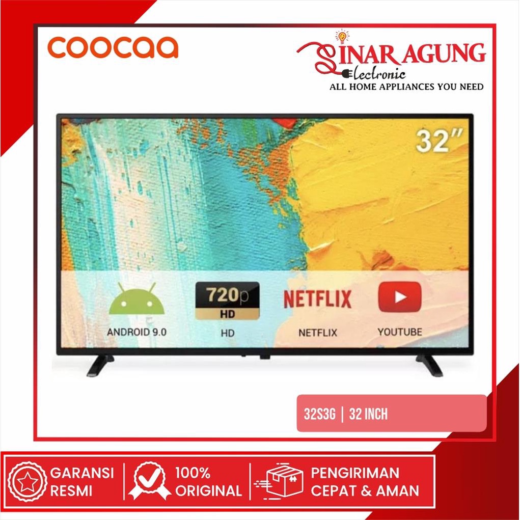 Jual [COD] SMART TV / ANDROID TV / LED COOCAA 32S3G / 32S-3G (HD / 32 ...