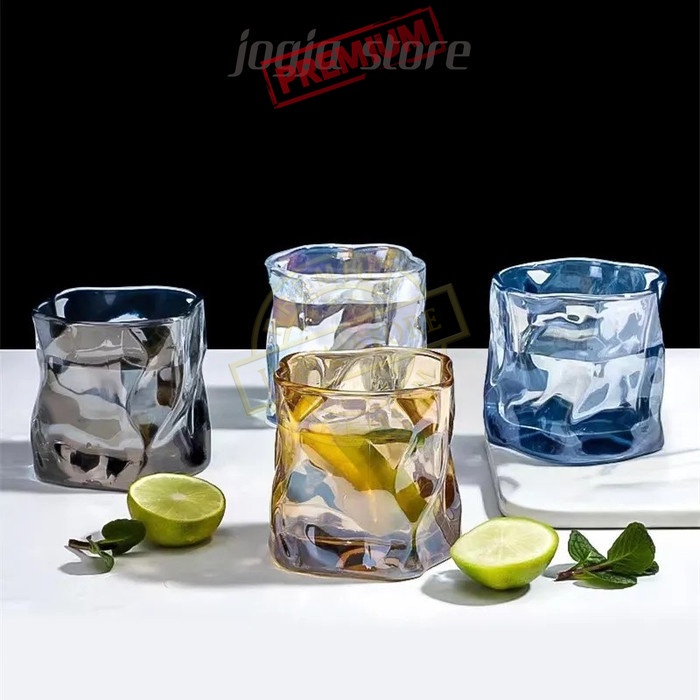 Jual Gelas Kaca Model Japanese Rock Yamazaki Style Crystal Glass Wine 190ml | Shopee Indonesia