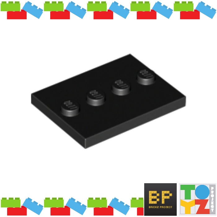 Jual Lego Part BasePlate Minifigures 3x4 Black | Shopee Indonesia