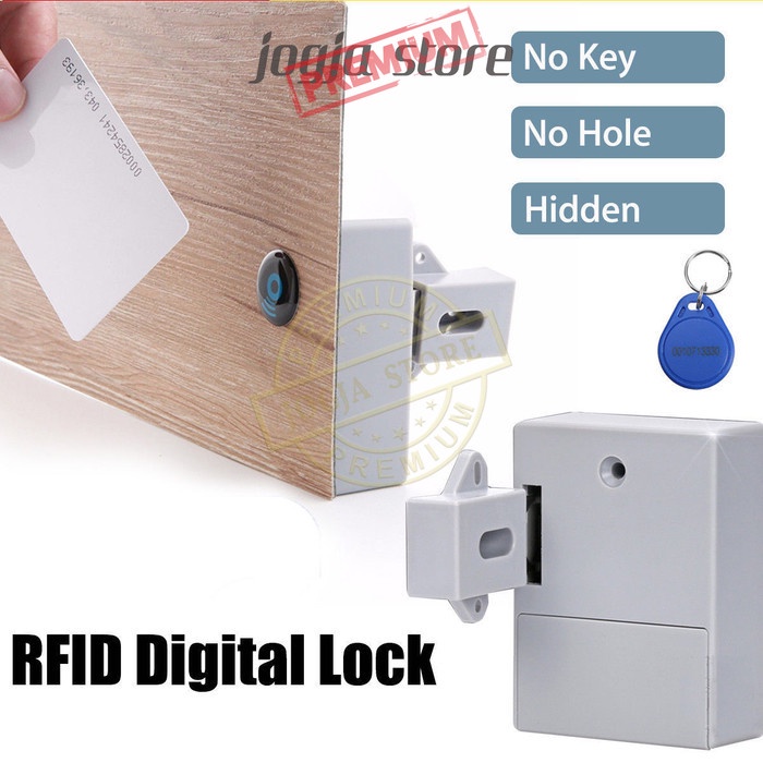 Jual Kunci Pintu Laci Lemari Sensor Kartu RFID Keyless Cabinet Door ...