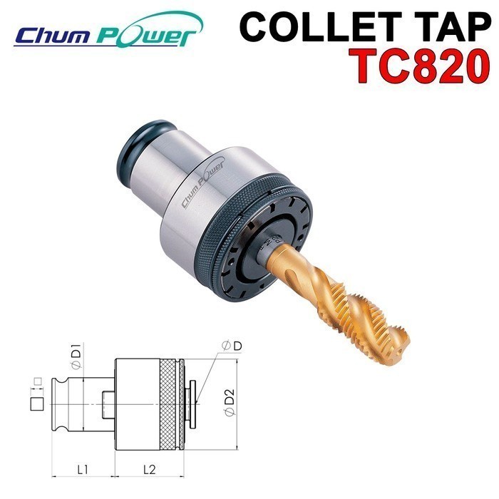 Jual Collet Tap M 22 TC820 CHUM POWER M22 JIS Tapping Chuck Quick CNC ...