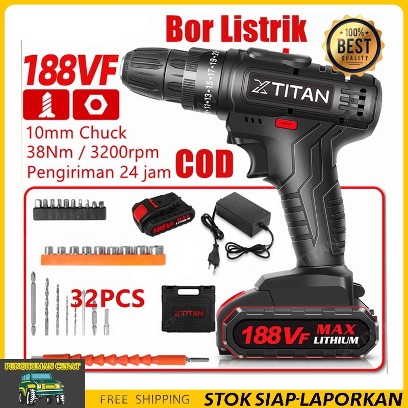 Jual 36VF Mesin Cordless Screwdriver Multifunction Electric Screwdriver ...