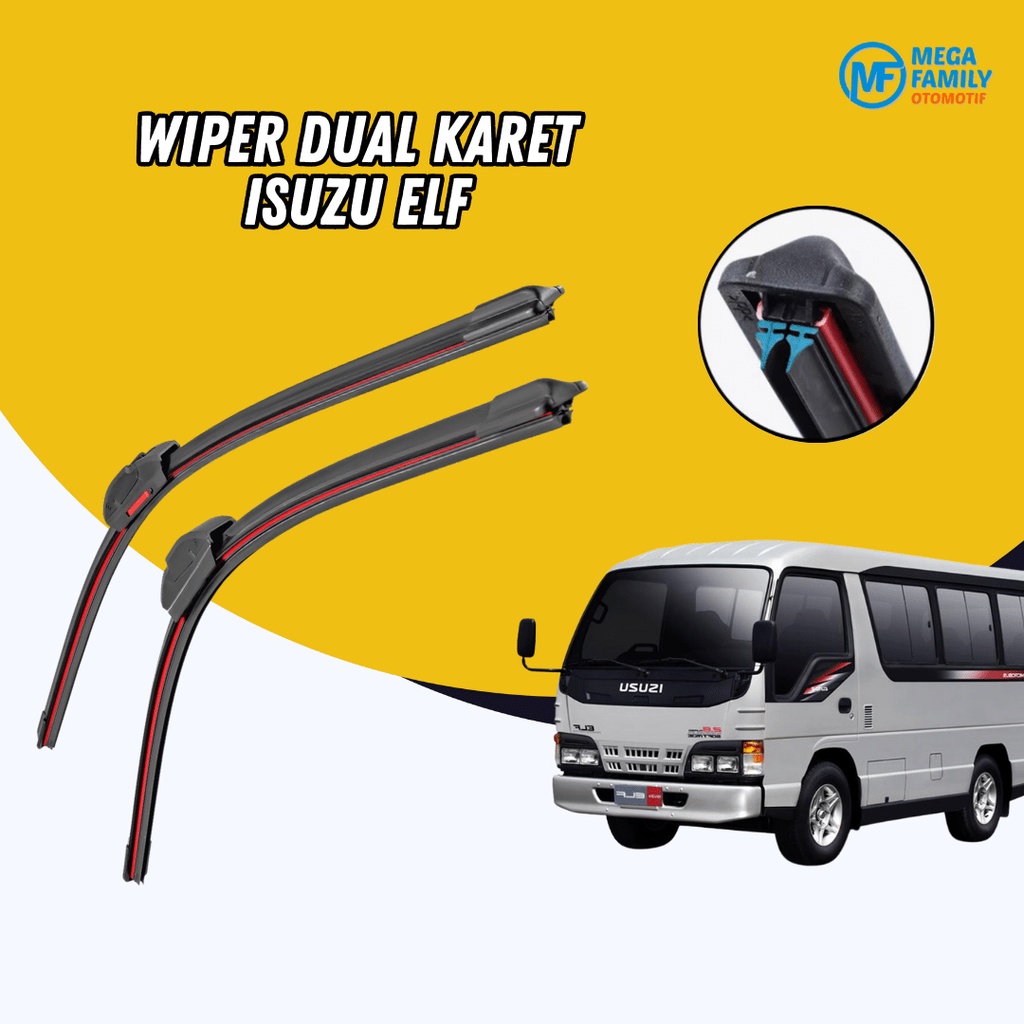 Jual Wiper Mobil Isuzu Elf - Model Frameless 2 Karet 1 Set (2Pcs) Kiri ...